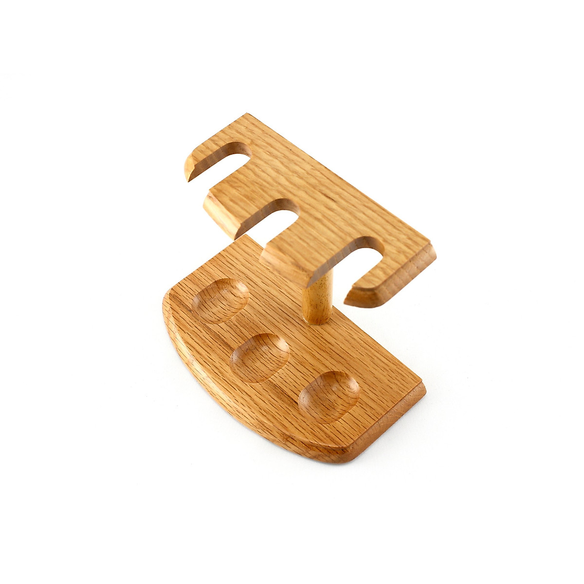 Skyway 3 Pipe Wood Tobacco Pipe Stand Rack Holder - Tan