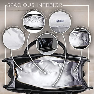 Monaco Tote Bag by Luli Bebe - Women's Designer Luxury Vegan Leather Tote Bag Large, Ladies Weekender Handbag (Latte Brown)