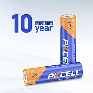 PKCELL AAA LR03 Batteries, 1.5V Triple A Alkaline Battery AAA Batteries 12 Pack for Keyboards Clocks Toys Remote Controls (10-Year Shelf Life)