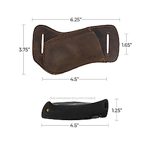 Hide & Drink, Horizontal Holster Compatible with Swiss Champ Victorinox Army Knife, Tool Case for Belt, Full Grain Leather, Handmade, Bourbon Brown