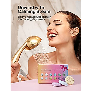 Shower Steamers Aromatherapy, 12Pcs Christmas Gifts Set for Moisturize Skin & Bubble Spa Bath, Rich in Natural Essential Oil, Ideal Gifts for Thanksgiving Day,Mother's,Birthday