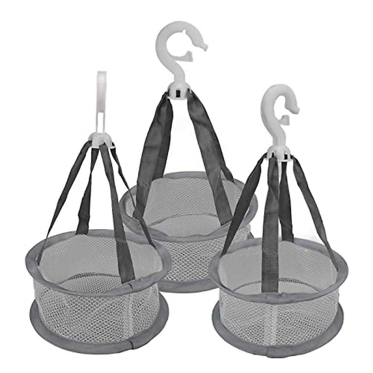 3pcs Mini Mesh Shower Dry Basket,Hanging Drying Net,Hanging Mesh Basket Dryer Mini Ventilated Windproof Drying Rack for Makeup Brushes Tools