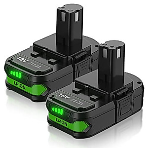 POWTREE 3000mAh 18V P108 Lithium Battery Replacement for Ryobi 18V Battery Ryobi ONE+ P107 P102 P103 P104 P105 P106 P109 P122 Cordless Power Tools 2 Packs
