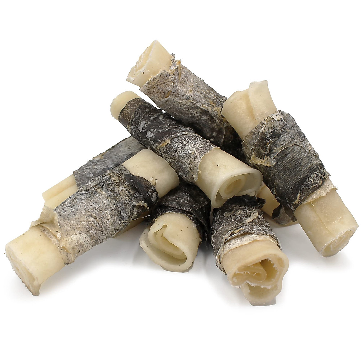 Icelandic+ Beef Rolled Collagen Stick with Wrapped Fish 4" Dog Treat