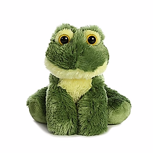 Aurora® Adorable Mini Flopsie™ Frolick Frog Stuffed Animal - Playful Ease - Timeless Companions - Green 8 Inches
