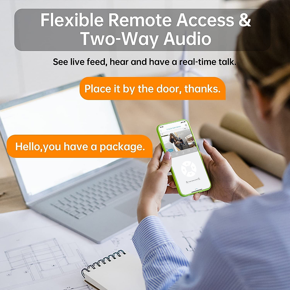 Entrustio Solar Security Cameras Wireless Outdoor,20000mAh Battery Powered Camera,2.4G WiFi Surveillance Home Camera with Phone APP,IP66 Waterproof,Color Night Vision,2-Way Talk