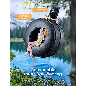 USB Headset with Microphone for PC, Adjustable Boom Mic, Inline Volume Control & Mute, Wired Cell Phone Headphones for Kids, 3.5mm Stereo Computer Headset for Home Office, Call Center, School