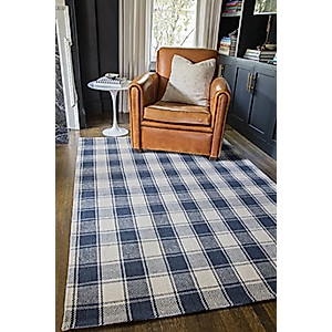 Erin Gates by Momeni Marlborough Charles Navy Hand Woven Wool Area Rug 8' X 10'