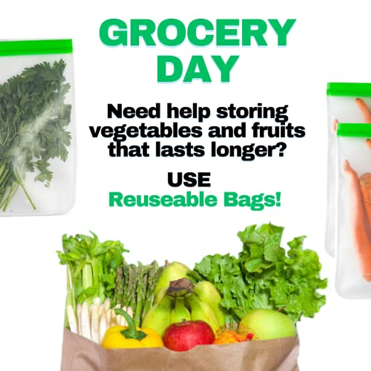 15 PacK Bpa Free Freezer Bags In 4 Sizes With Freezer Labels BPA Free Reuseable Plastic Bags, Reusable Gallon Freezer Bags, Silicone Sandwich Bags Reusable, 5 x 6 Reusable Snack Bags for Kids