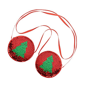 ABOOFAN 4 Pcs Shoulder Bag for Girls Xmas Messenger Bag Christmas Party Bag Fillers Kids Change Purse Christmas Coin Bag Christmas Coin Pouch Kids Messenger Bag Christmas Tree Child Wallet