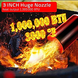 SCHTUMPA Weed Burner Torch, 1,000,000BTU Weed Torch Propane Torch for Burning Grass, Starting Fires and Melting, Flame Thrower Weeder with 33Inch Long Electric Ignition Ergonomic Anti-slip Handle