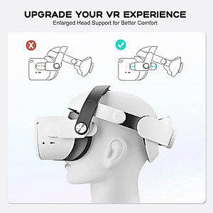 Eyglo M5 Head Strap for Oculus Quest 2/Meta Quest 2 - Adjustable Halo Strap Reduce Pressure On Face, Pad Thick Sponge Cushion Foldable Headband Enhance Support and Comfort in VR