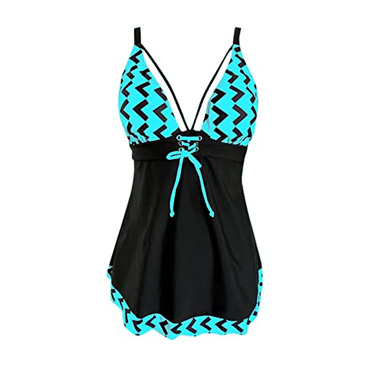 Nadition Bathing Suit for Women Tankini Tops for Women Swimwear Top Only Bathing Suits for Teens Tankini Topsfor Women(Blue,X-Large)