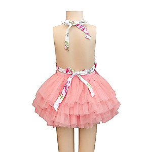 Wrapables Mother and Daughter Ruffles and Roses Apron for Baking, Cooking & Crafts, Mommy & Me Set