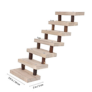 Chinchilla Climbing Platform Wooden Hamster Ladder Steps Stair Climbing Toys Playground Toy Chewing Toys for Small Animals Sugar Glider Chinchilla Guinea- Pigs Squirrel Jumping Platform