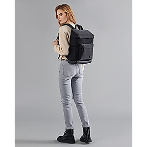 HotStyle ADMETA Casual Daypack College Backpack Aesthetic Bookbag, Black