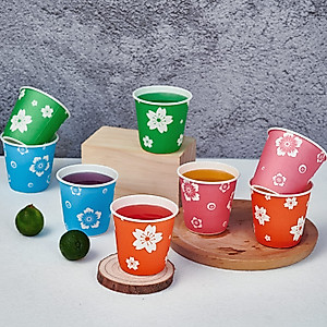 LITOPAK 800 Pack 3oz Disposable Bathroom Cups, Colorful Disposable Mouthwash Cups, Small Disposable Cups, Mini Paper Cups for Parties, Picnics, Barbecues, Travel and Events