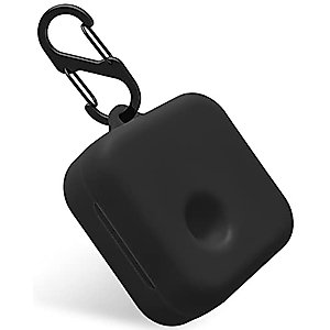 Geiomoo Silicone Case Compatible with Nothing Ear 1, Protective Cover with Carabiner (Black)