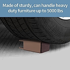 ZDDLOINP Bed Risers with Adjustable Screw Clamp, Fits Thickness of Furniture Frame from 0 to 1.5 Inch, Elevation in Heights 4" Heavy Duty Risers for Table Cabinet Support up to 5000lbs (4Pack, Black)