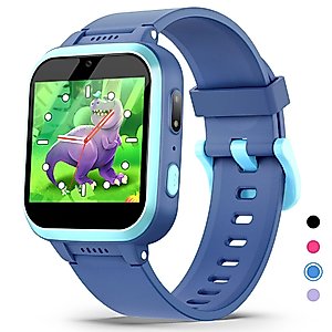meoonley Kids Smart Watch with Puzzle Games HD Touch Screen Camera Video Music Player Pedometer Alarm Clock Flashlight Fashion Kids Smartwatch Gift for 6-13 Year Old Boys Girls Toys