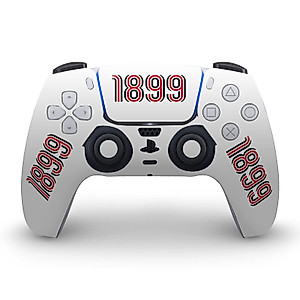 Head Case Designs Officially Licensed AC Milan 1899 Art Matte Vinyl Faceplate Sticker Gaming Skin Decal Cover Compatible with Sony Playstation 5 PS5 Digital Edition Console and DualSense Controller