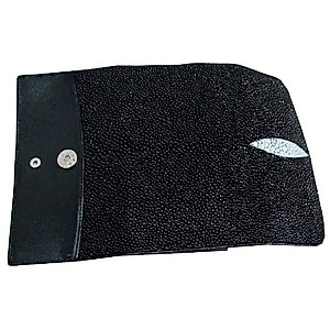 BangkokThailand VERY NICE FOR WOMEN GENUINE STINGRAY LEATHER CLUTCH WALLET SIZE = 5.0 INCHES X 8.0 INCHES