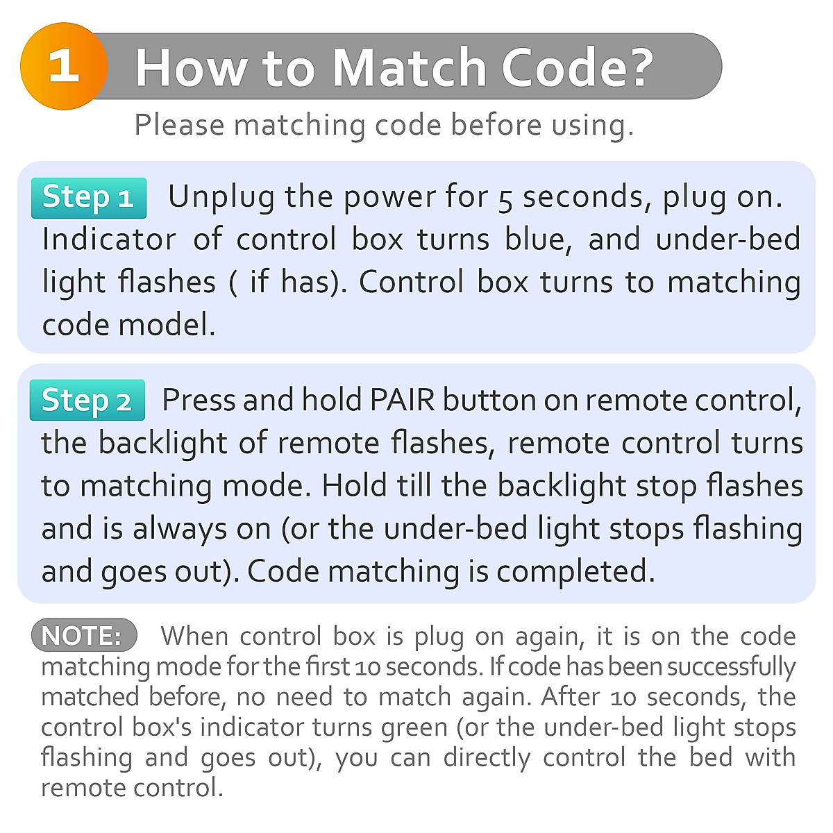 Okin Wireless Remote Replacement Hand Control for Electric Adjustable Beds RF.27.19.33