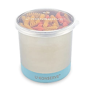 U Konserve Stainless Steel Bulk Food-Storage Canisters 32oz - Clear Silicone Lid - Airtight - Kitchen Containers - Dishwasher Safe - Plastic Free