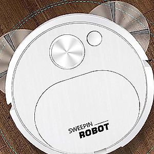 Thin Robot Hoovver, Rechargeable Mini Robot Vacuum Cleaner, Floor Cleaner Robot with Charging Cable Multifunctional Sweeping Robot for Home Cleaning