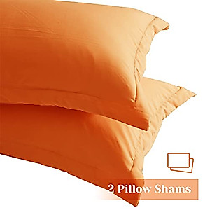 Ventidora 3 Pieces Duvet Cover Set Soft Brushed Microfiber Cover Set 1 Comforter Cover 2 Pillow Shams with Button Closure and Concealed Ties. (Queen-90x90inches, Tangelo)