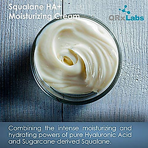 Pure Plant-Based Squalane HA+ Moisturizing Cream with Hyaluronic Acid – Organic ECOCERT Approved USDA Certified Squalane Derived from Sugarcane – Moisturizer For Face, Body & Skin - 2 fl / 60 ml