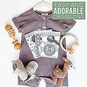6 Hanger Dividers Baby Closet Size Dividers - Gray Closet Organizer Baby Closet Dividers, Baby Closet Organizer For Nursery Organization, Baby Essentials For Newborn Essentials, Nursery Closet Divider