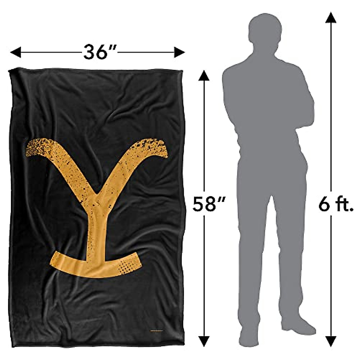 Yellowstone Blanket, 36"x58" Yellowstone Y Branding Logo Silky Touch Super Soft Throw Blanket