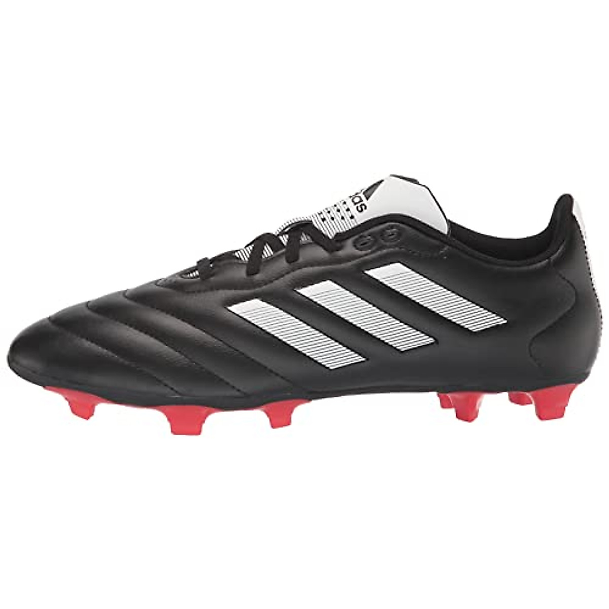adidas Unisex Goletto VIII Firm Ground Soccer Shoe, Black/White/Red, 10 US Men