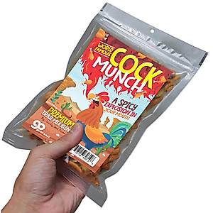 Cock Munch Spicy Trail Mix - Funny rooster and flames design - Edible gifts for men - Spicy mix, Made in the USA