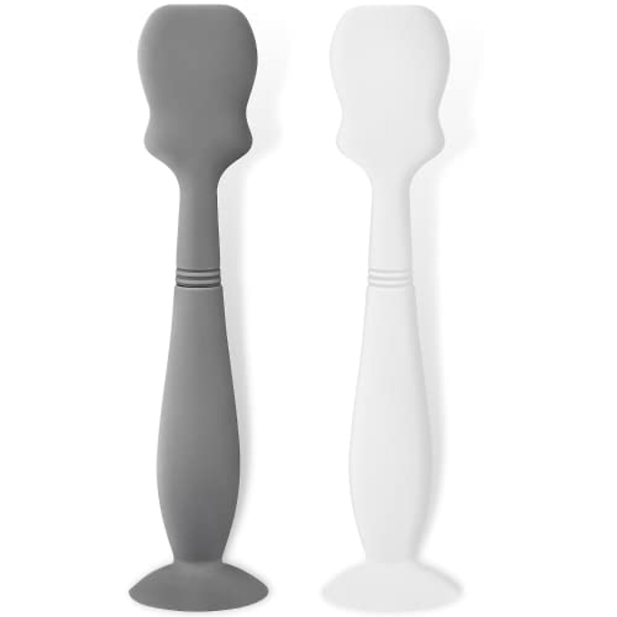 2 Pack Baby Diaper Cream Brush, Diaper Cream Spatula Applicator Silicone Baby Butt Paste Spatula for Babies, Newborn (Gray, White)