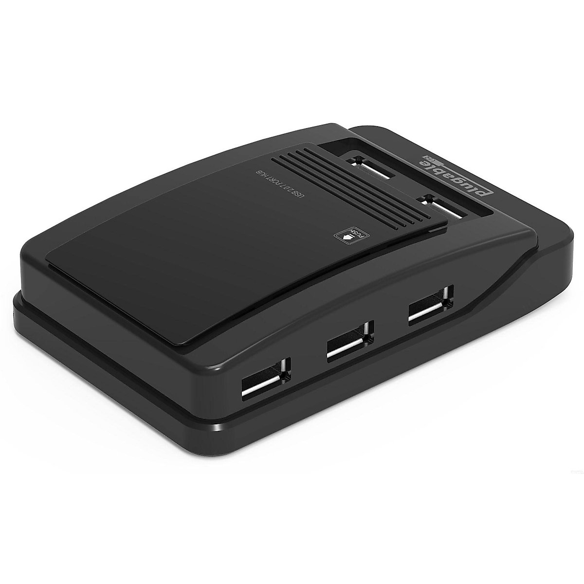 Plugable USB 2.0 7-Port High Speed Hub with 15W Power Adapter - Driverless