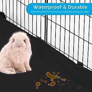 CheeFun Guinea Pig Cages: 8 Sq Ft Expandable Small Animal Cage for Rat Rabbit Ferret Bunny Chinchilla Hedgehog Lizard Indoor Outdoor - 12pcs Pet Panels (Black)