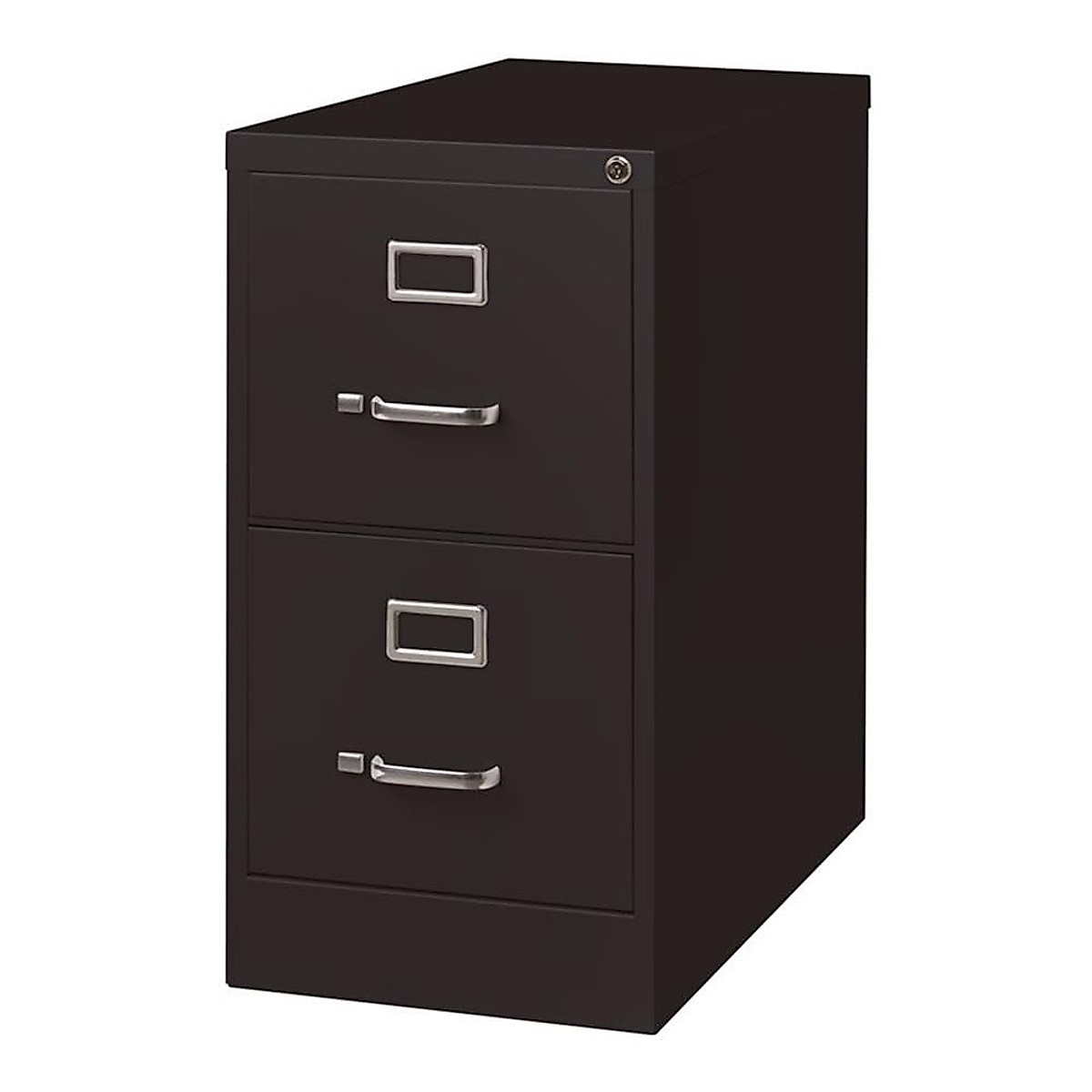 Lorell 2-Drawer Vertical File with Lock, 15 by 26-1/2 by 28-3/8-Inch, Black