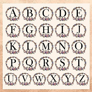 AUNOOL Monogrammed Tote Bag with Makeup Bag, 13oz Canvas Tote Bag for Women Floral Initial Tote Bag Bridal Shower Gifts for Bride To Be Personalized Gifts for Teachers Friends Sister, Letter E