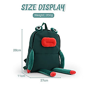 Lanpet Backpack For School Girls/Boys , Unisex 3D Cartoon Frog Design Schoolbag Travel Daypack