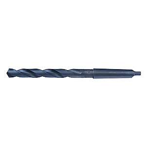 MAXTOOL 25/32" Twist Drill Bits with Morse Taper Shank HSS M2 Taper Shank Drill Bits Black Oxide MT No 2; TS02B05R50