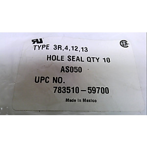 Hoffman As050 - Pack of 10 -Steel Conduit Hole Seal, 0.50" Conduit, As050 - Pack of 10 -