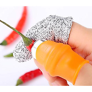 ZGYFJCH Garden Silicone Thumb Knife, Finger Knife-Plants Picking Trim Tools(L)