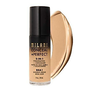 Milani Conceal + Perfect 2-in-1 Foundation + Concealer (Golden Beige) and Stay Put Brow Color (Dark Brown)