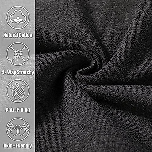 Pudolla Men's Cotton Yoga Sweatpants Athletic Lounge Pants Open Bottom Casual Jersey Pants for Men with Pockets (Charcoal Small)