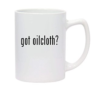got oilcloth? - 14oz White Ceramic Statesman Coffee Mug