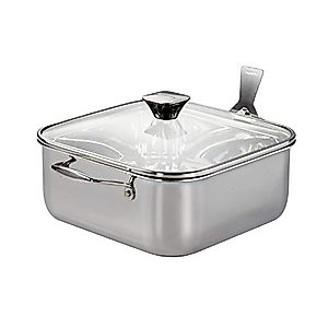 Tramontina Covered Square Roasting Pan Stainless Steel 11 inch, 80116/316DS