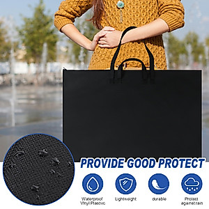 Abbylike 2 Pcs Art Portfolio Case 36 x 48 and 24 x 36 Inch Art Portfolio Storage Large Poster Board Bag Waterproof Poster Carrying Tote with Nylon Shoulder for Artwork, Poster, Sketching and Drawing