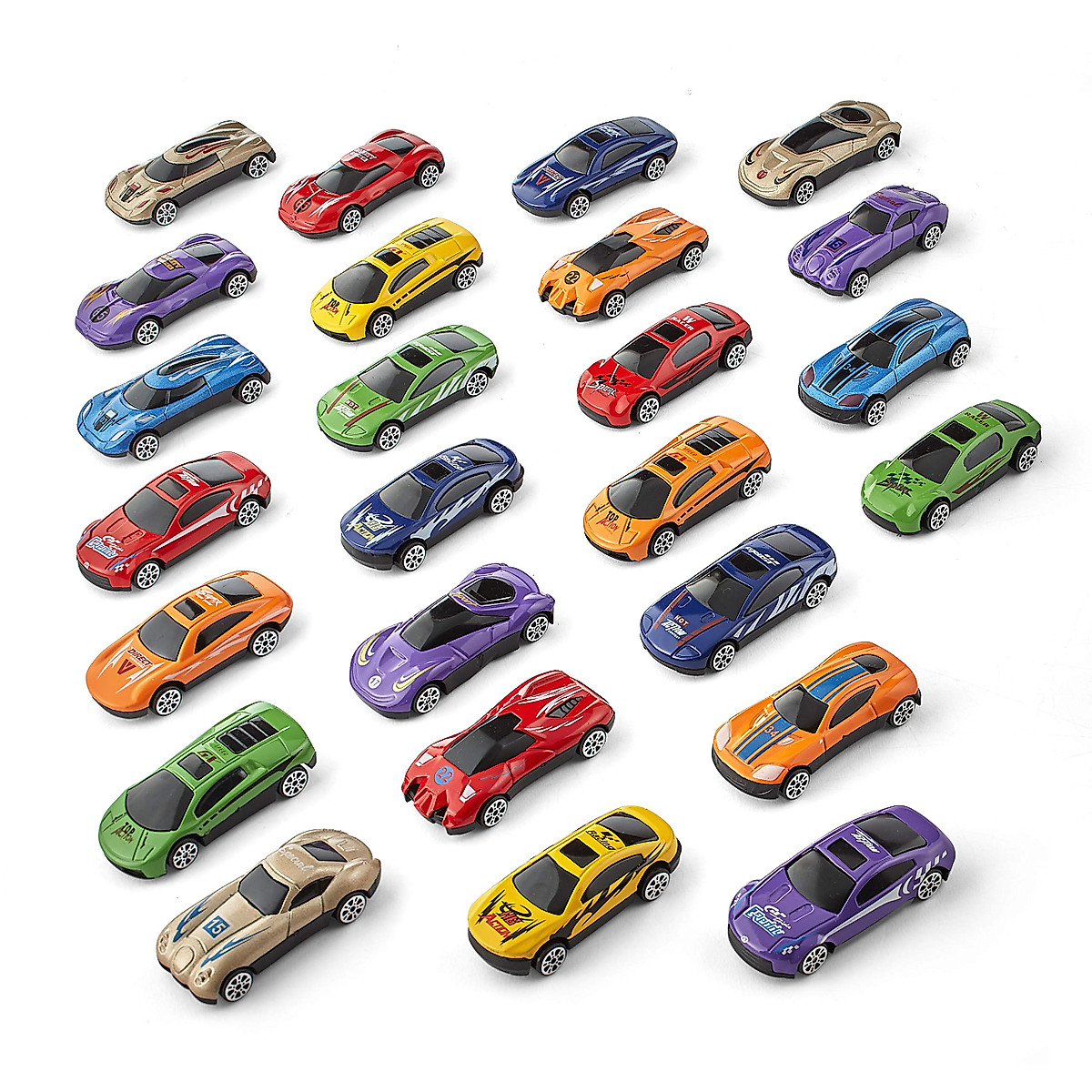 Fast Lane Diecast Toy Car Set, for Ages 3-8, 25 Cars
